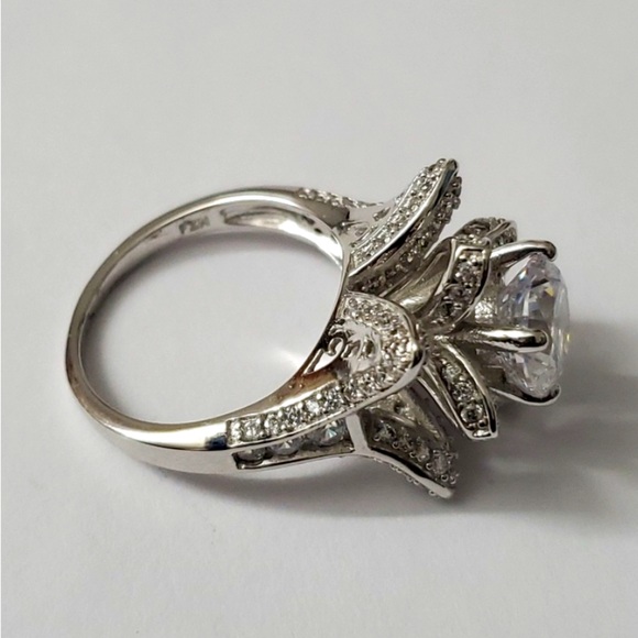 Jewelry | See Video Sterling Silver 925 Flower Solitaire Ring | Poshmark